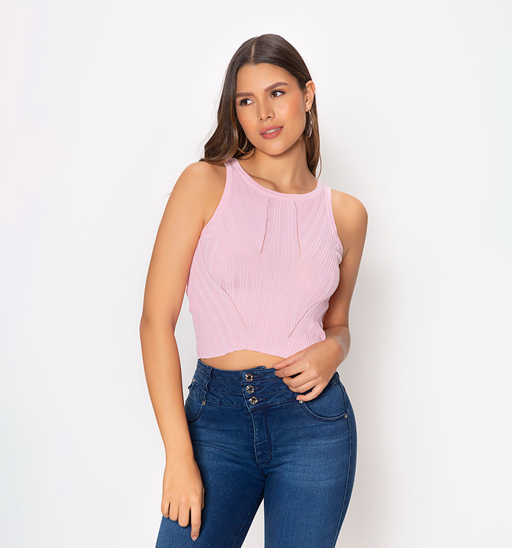 Blusa Tejida Manga Sisa Corta