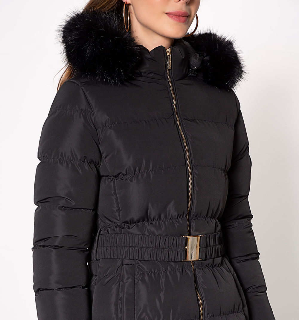 Chamarra Acolchada Con Cinturon Y Capuch - Studio F México